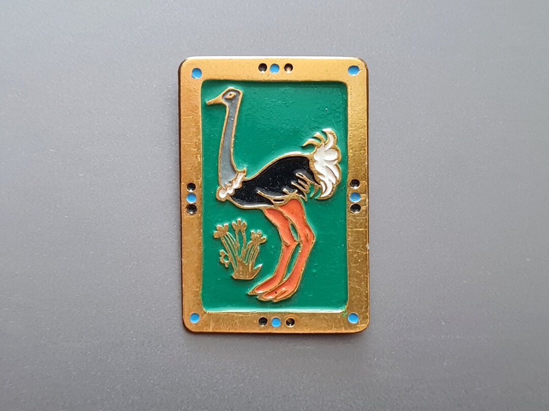 Soviet Vintage Badge, Ostrich, ZOO, Russian Pin With Animals, USSR ...