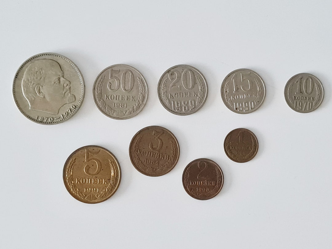 USSR Coins, Soviet Union Vintage Currency, USSR Collectible Ruble ...