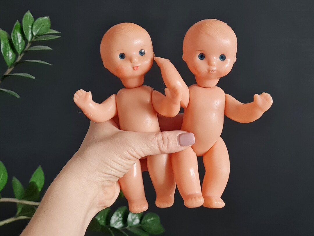 Pair of Soviet Vintage Plastic Dolls, USSR Baby Dolls, Soviet Toys ...
