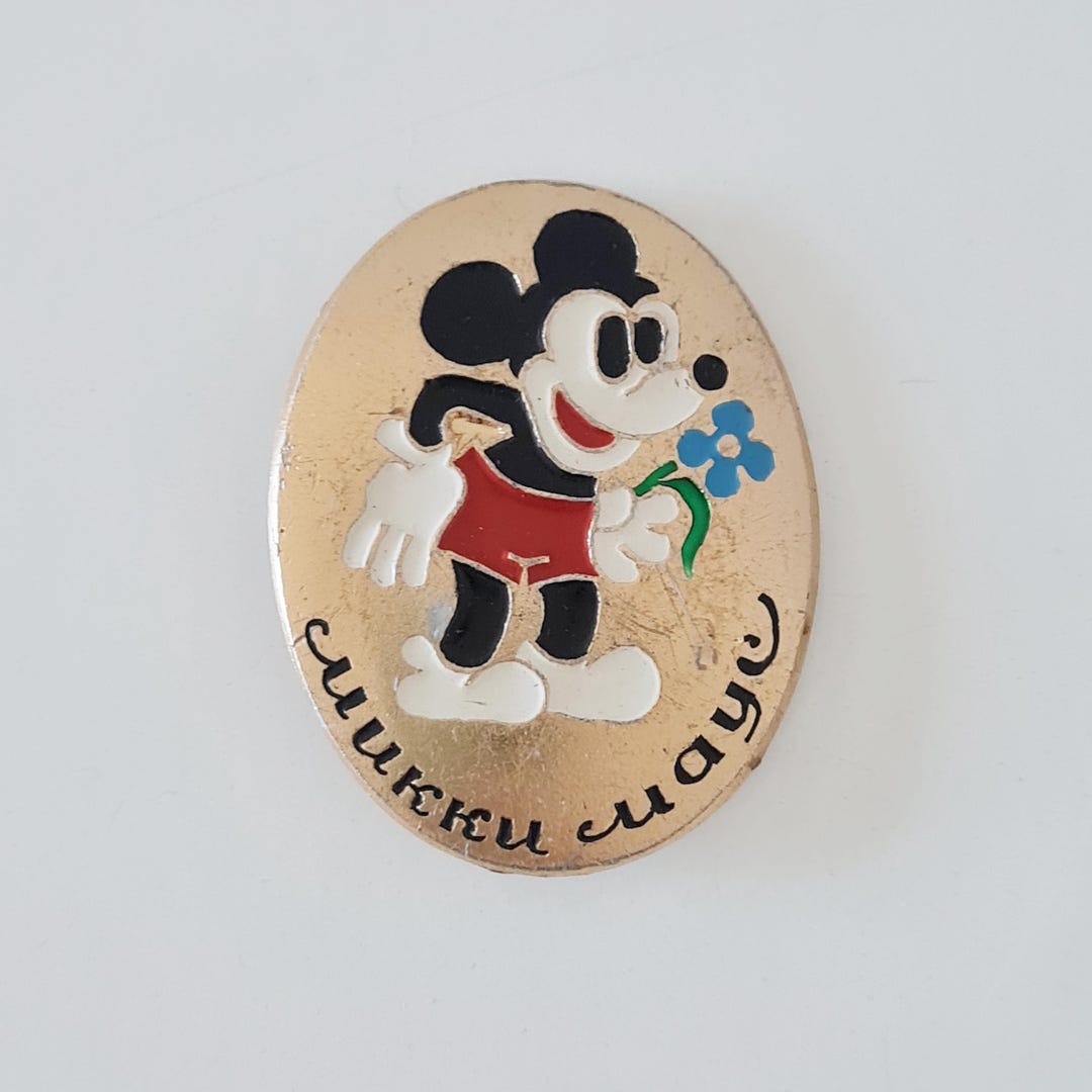 Mickey Mouse, Soviet Vintage Badge, Collectible Badge, Cartoon ...