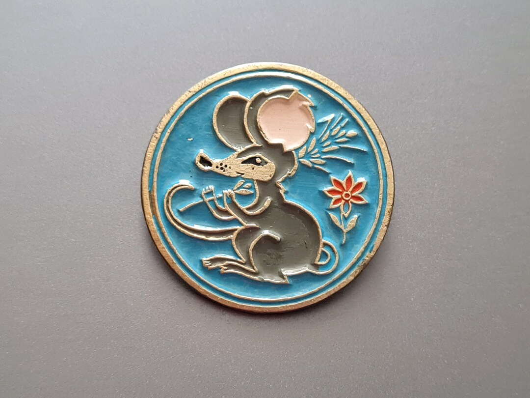 Soviet Vintage Badge Mouse, Children's Badge, Enamel Pin, Small Metal ...