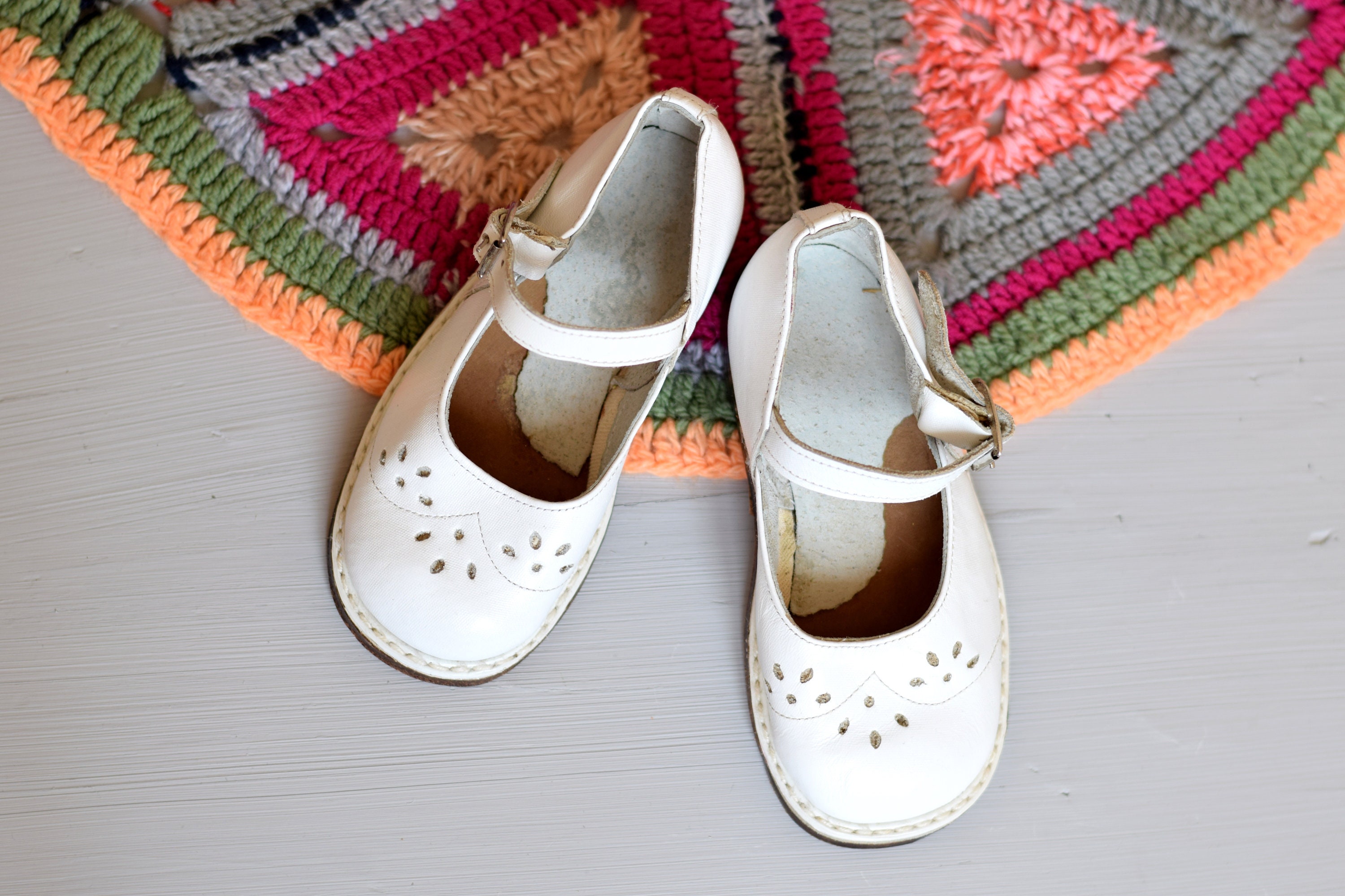 Soviet Vintage sandals White Leather Baby sandals USSR kids | Etsy