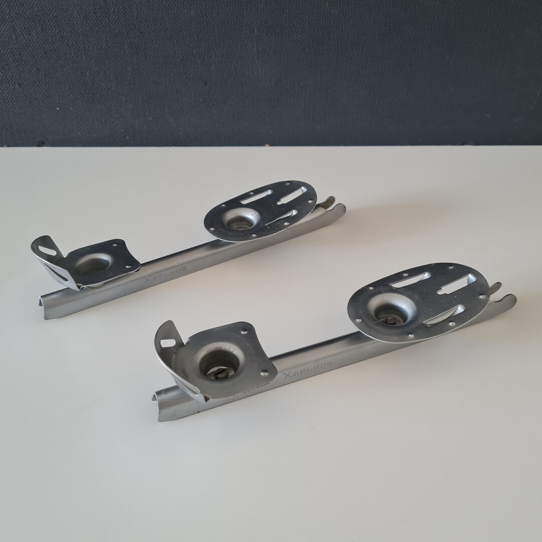 Soviet Vintage Double-bladed Metal Ice Skates for Children, Soviet Era ...