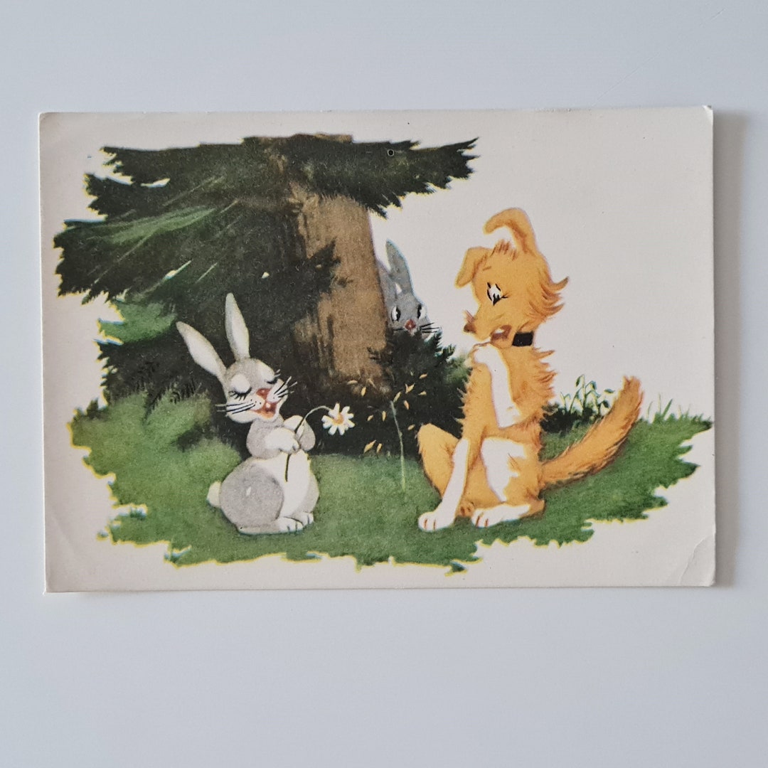 1958 Old Rare Soviet Greeting Card, Vintage Soviet Postcard, Vintage ...