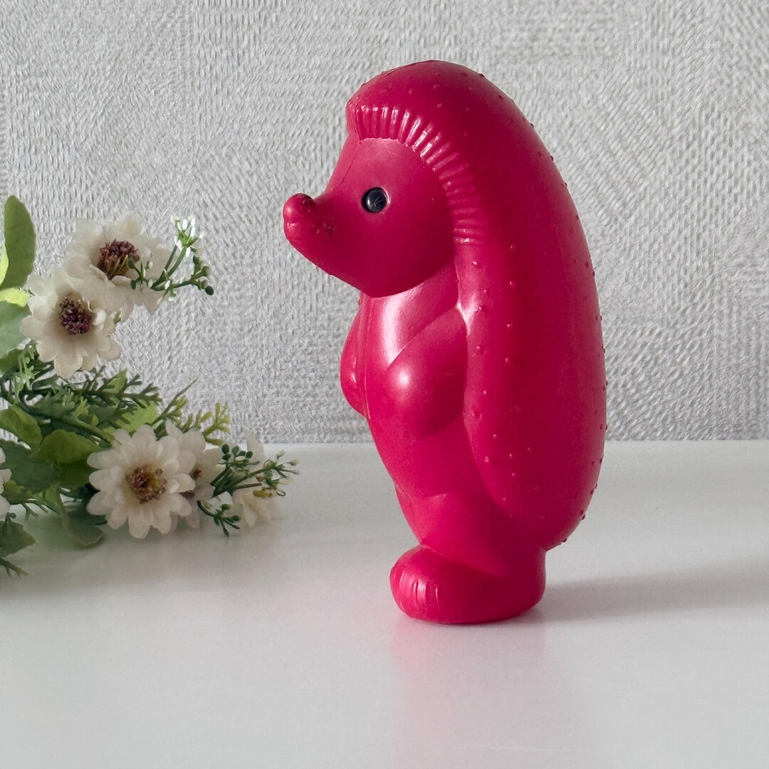 Vintage Soviet Plastic Toy Hedgehog, USSR Toy, Cute Raspberry Hedgehog ...