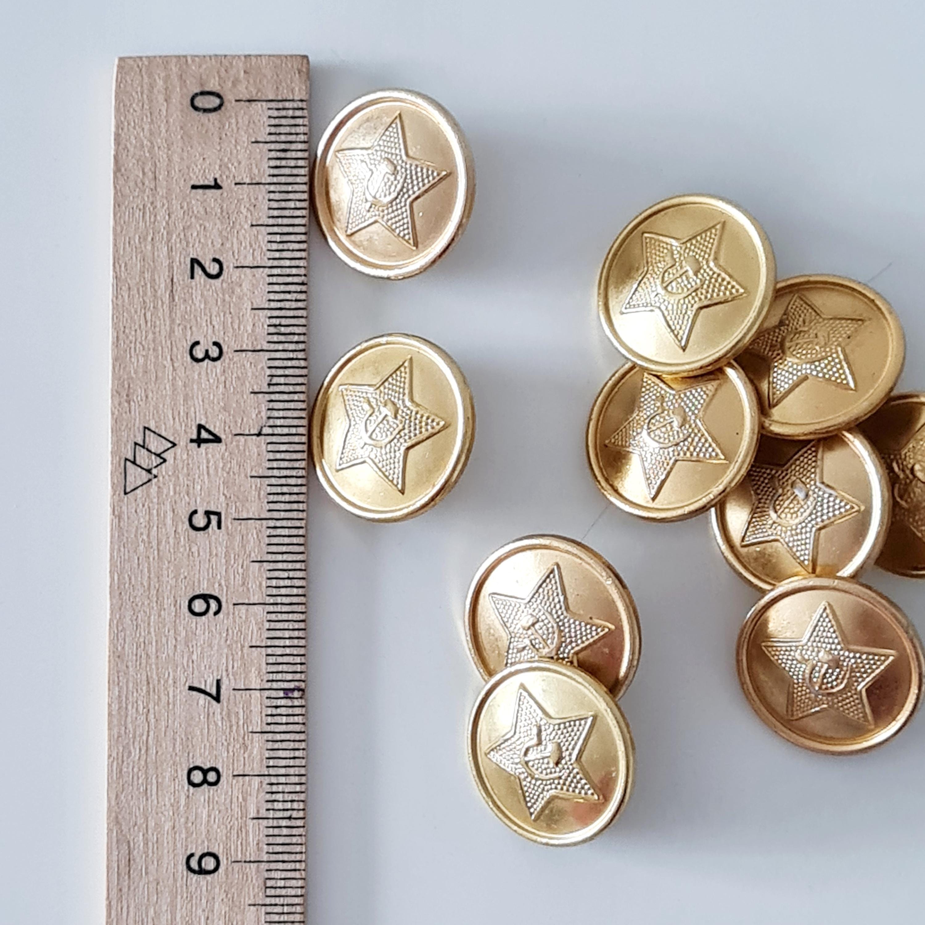 Soviet Military Buttons With a Star, Buttons From a Military Uniform ...