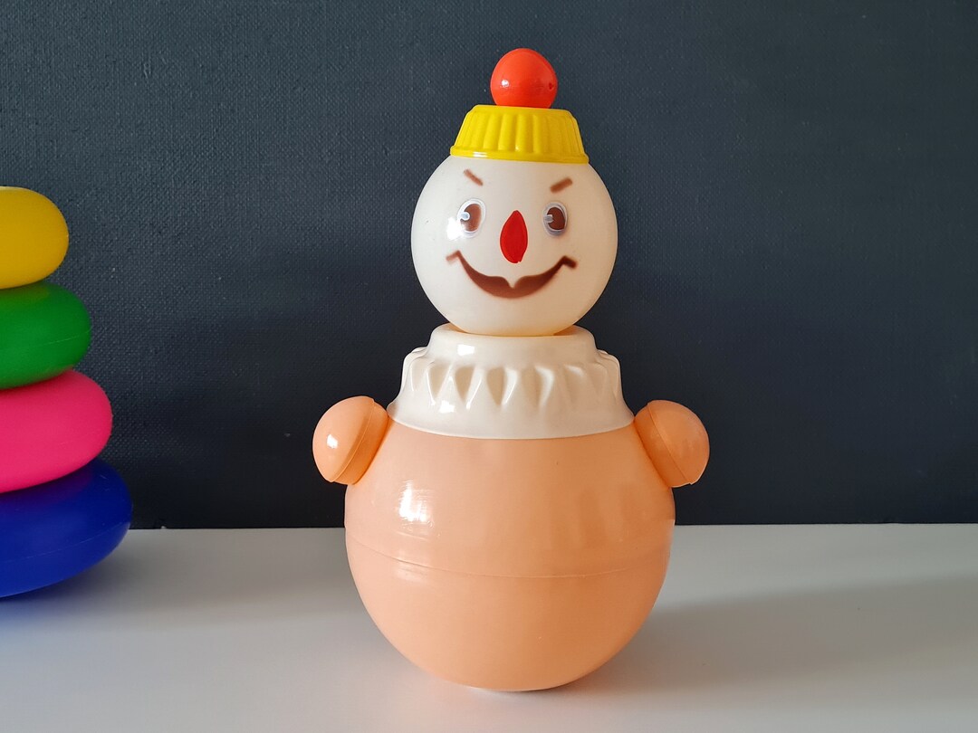 Soviet Vintage Roly-poly Doll Clown, Musical Nevalyashka, Soviet Union ...