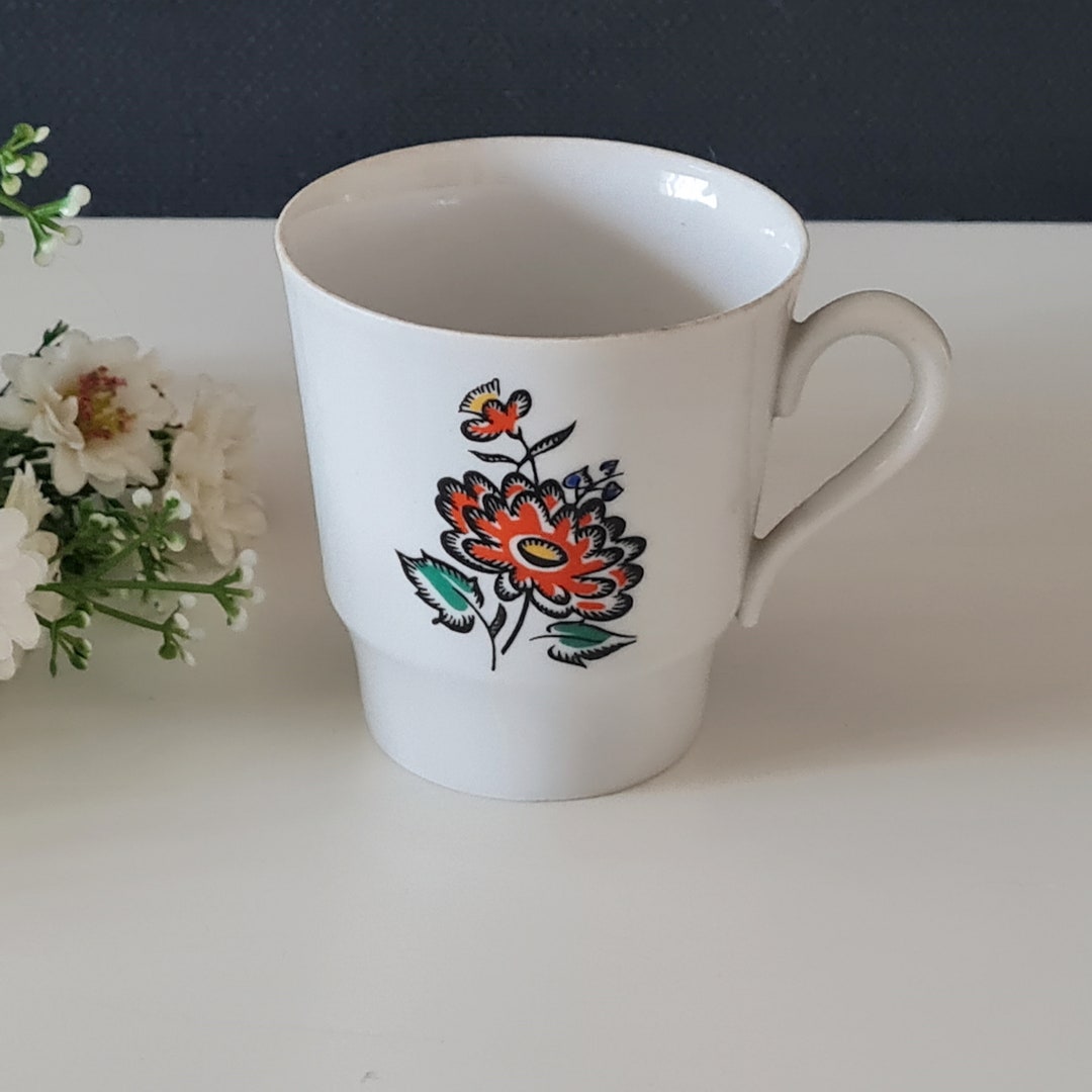 Soviet Vintage Small Cup. Ceramic Tea Cup With Flower. Coffee - Etsy