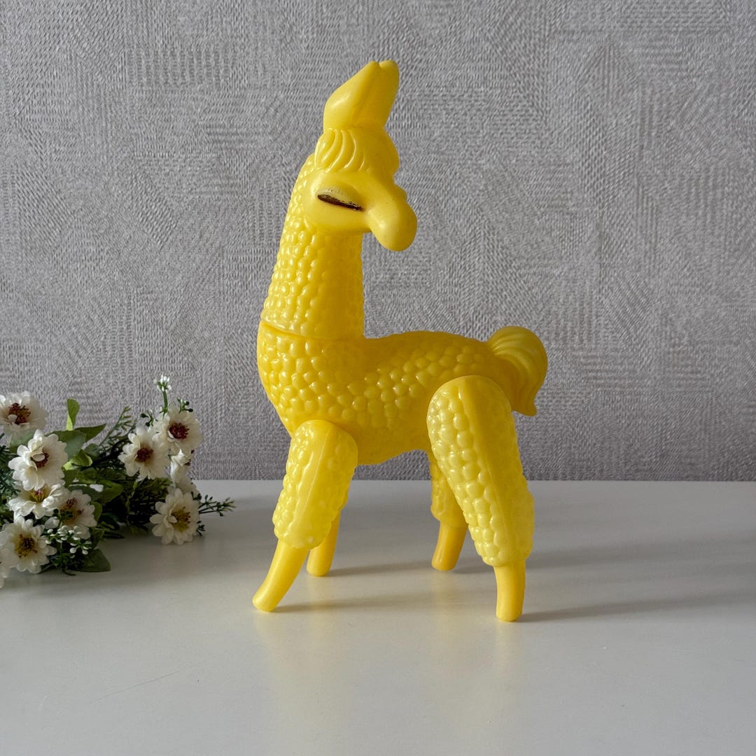 Yellow Lama Toy, Soviet Toys 1970s, USSR Vintage Big Plastic Toy - Etsy