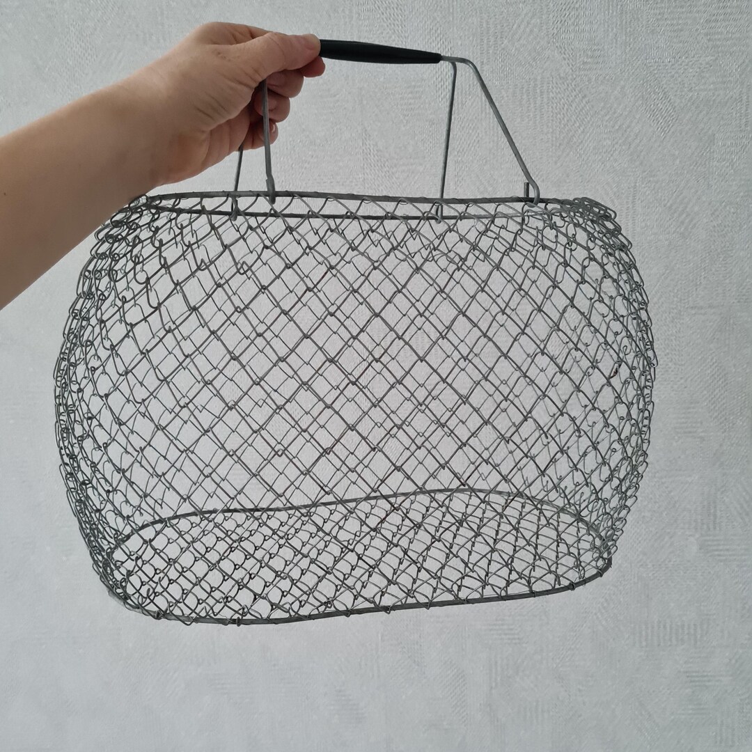 Collapsible Metal Basket Wire Basket for Vegetables and Fruits Vintage ...