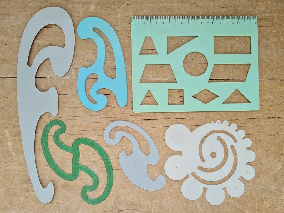 Curve Rulers, Figured Rulers for Drawing Curves, Curve Stencil ...
