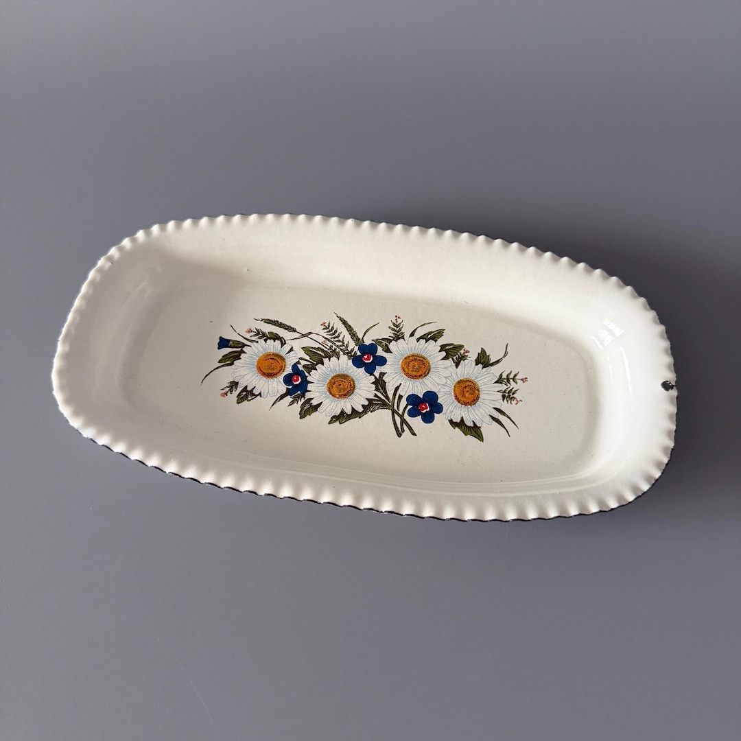 Soviet Vintage, Herring Dish, Flat Metal Plate, Russian Herring Dish ...