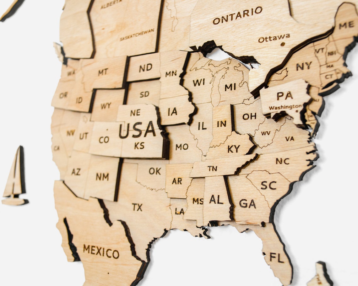 3D World Map Wall Decor World Map on the Wall Travel Map - Etsy
