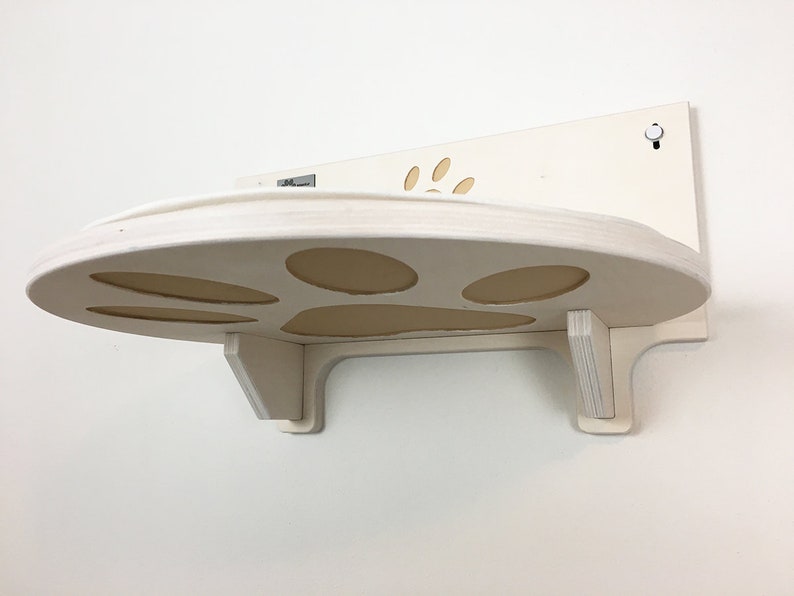 Round Cat Shelf With Carved Paw Cat Furniture Athleticat - Etsy