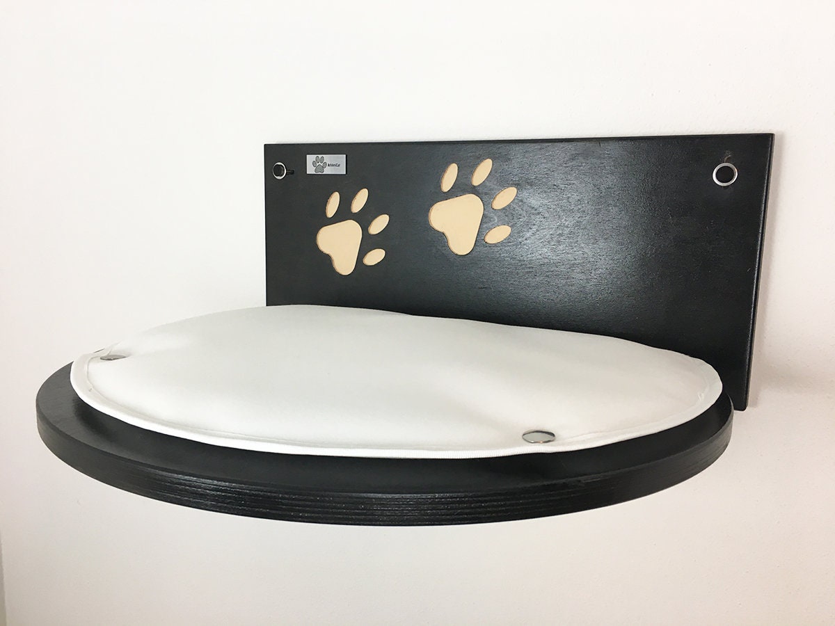 Round cat shelf with carved paw Cat furniture AthletiCat | Etsy