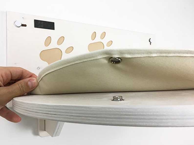 Round Cat Shelf With Carved Paw Cat Furniture Athleticat - Etsy