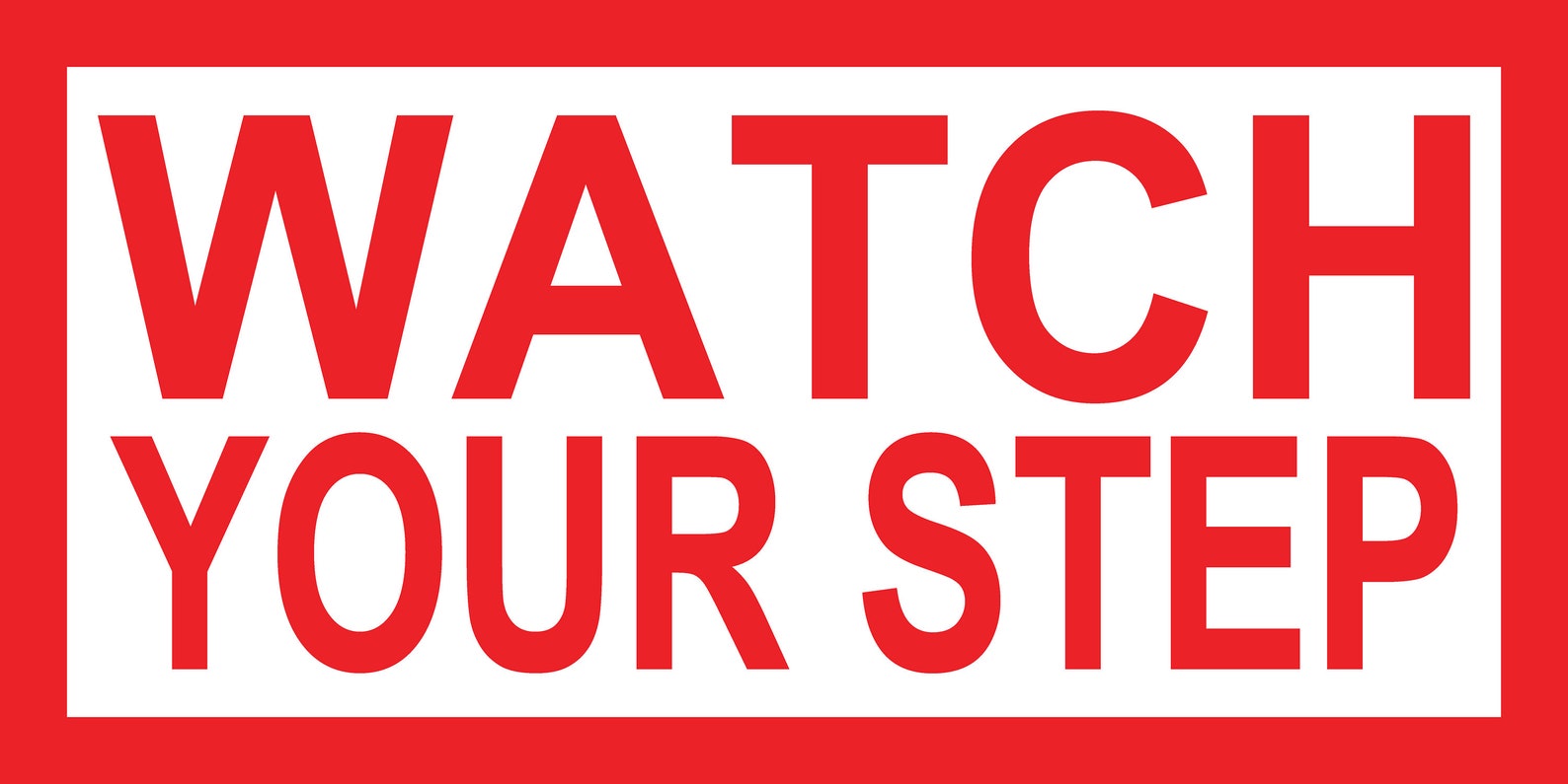 Watch Your Step Decal Business Decal Vinyl Decal Wall | Etsy