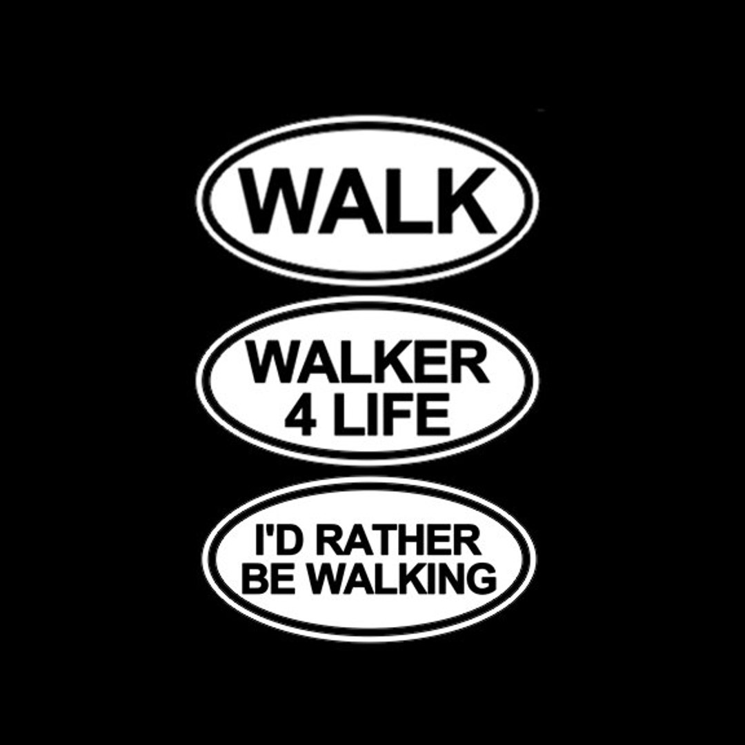 Walking Stickers, Walking Decal, Car Decal, Bumper Sticker, Car Window ...