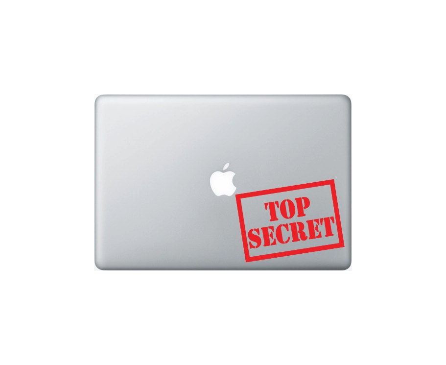 Top Secret Macbook Decal Macbook Stickers Laptop Decal - Etsy