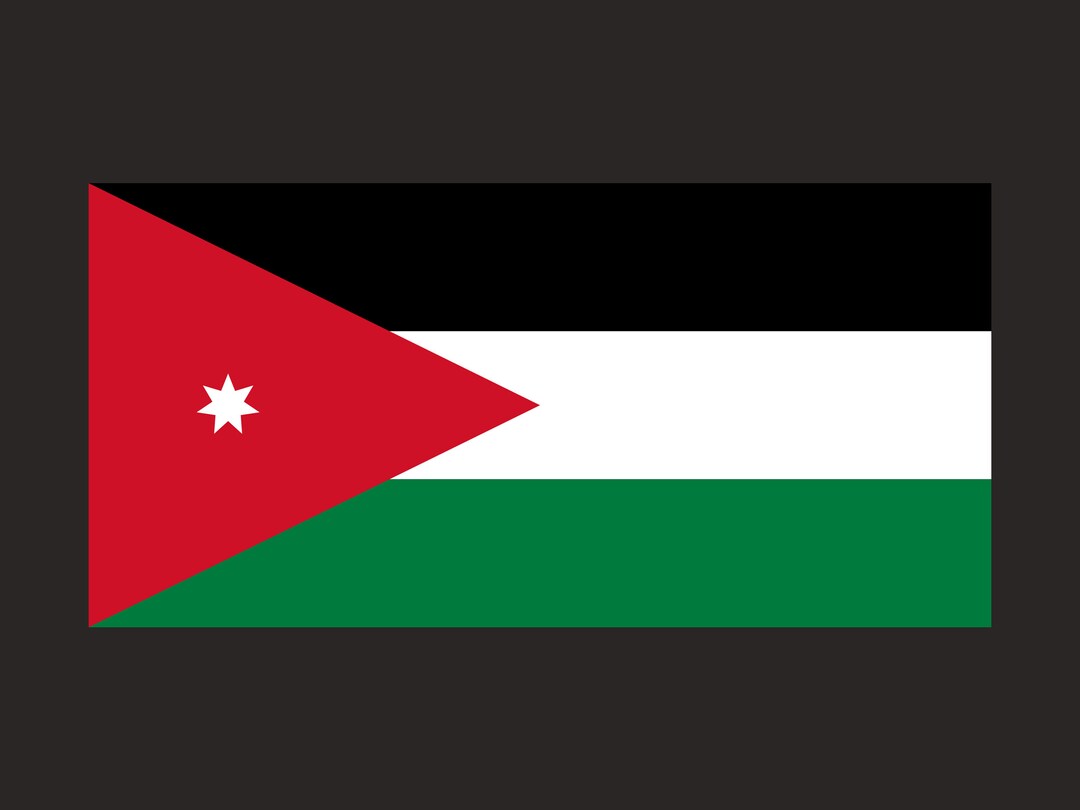 Jordan Flag, Jordanian Flag, Car Window Decal, Bumper Sticker, Water ...