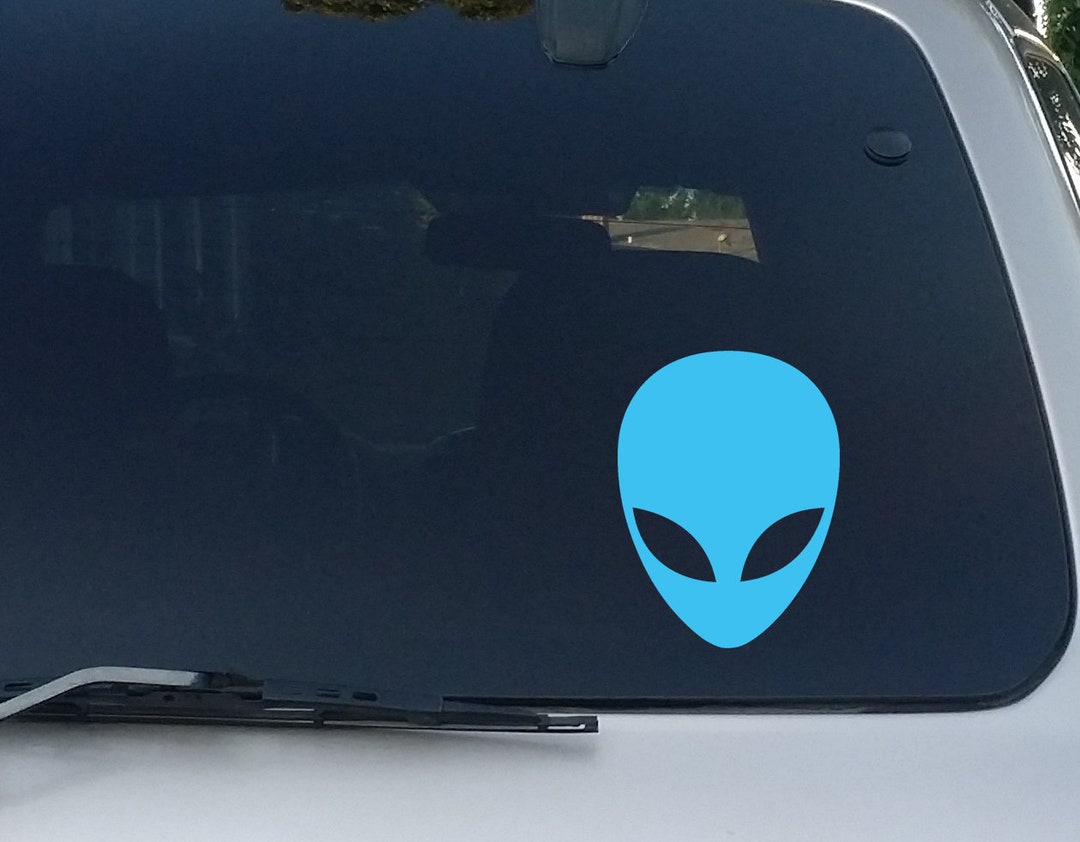 Alien Head, UFO, Extraterrestrial, Car Window Decal, Bumper Sticker ...