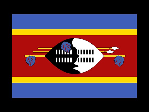 Eswatini Flag Swati Flag Car Window Decal Bumper Sticker - Etsy