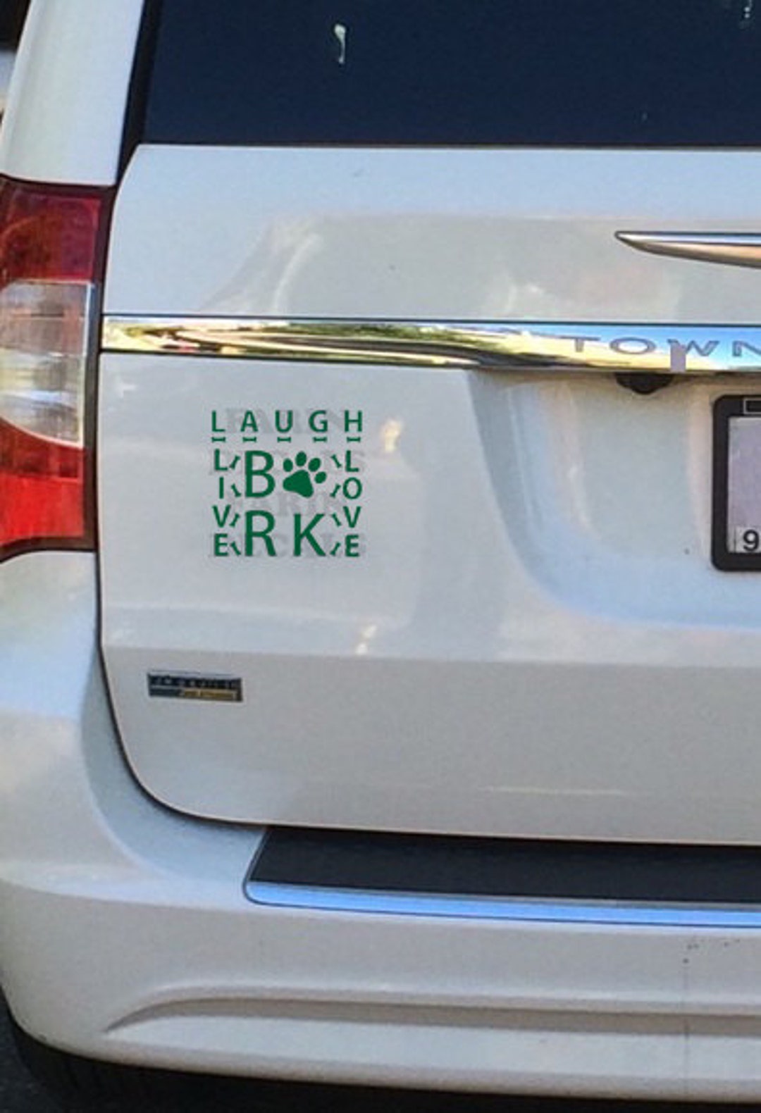 Live Laugh Love Bark Decal, Dog Decal, Bumper Sticker, Car Window ...