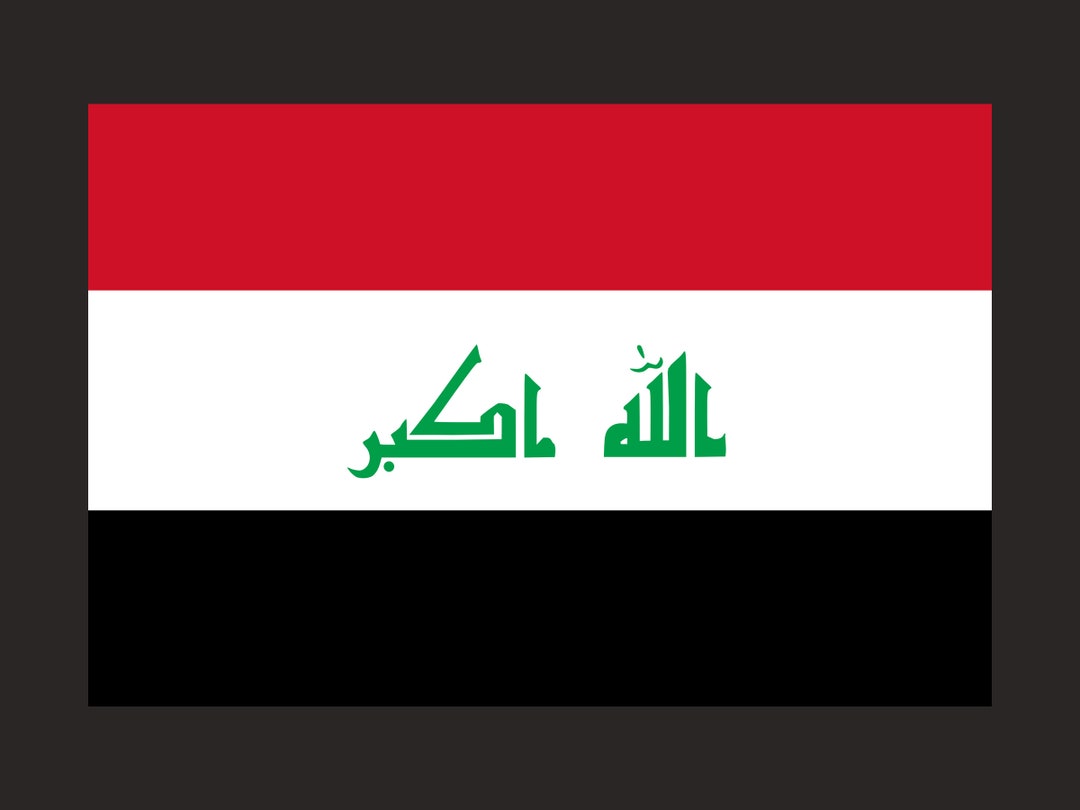 Iraq Flag, Iraqi Flag, Car Window Decal, Bumper Sticker, Water Bottle ...