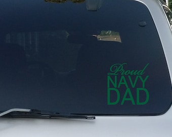 Proud Navy Dad Decal | Etsy
