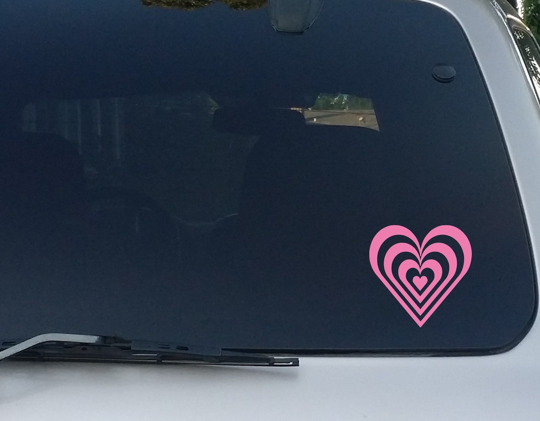 Heart Stickers, Heart Decal, Zebra Heart, Stripe Heart, Ring Heart ...