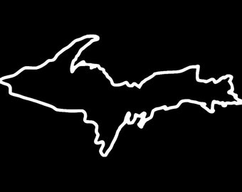 Upper Peninsula Silhouette Vinyl Decal - Etsy
