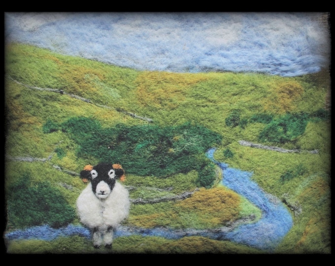 Needle Felted Picture A Swaledale Scene . - Etsy
