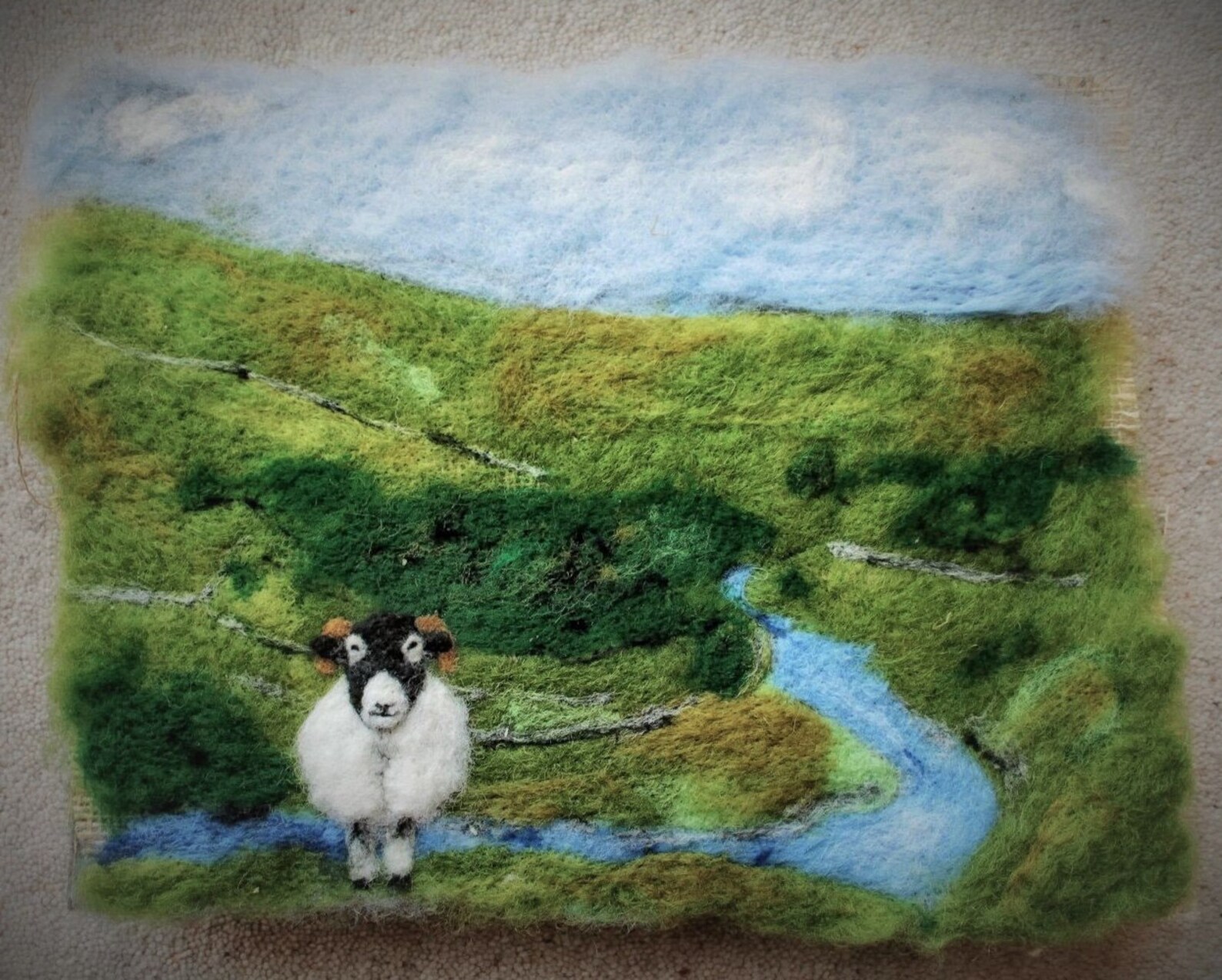 Needle Felted Picture A Swaledale Scene . | Etsy