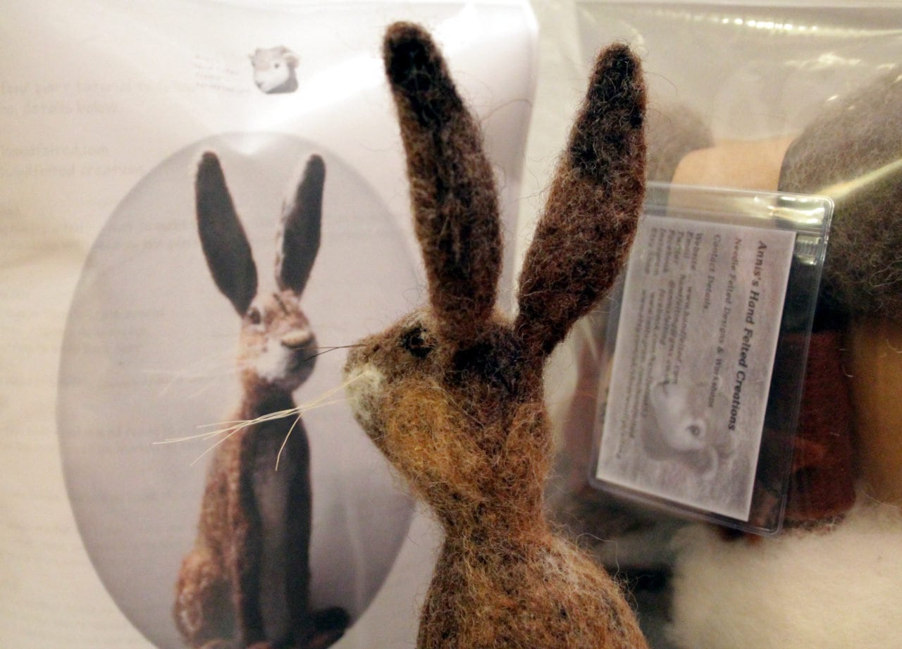 Needle Felt a Hare Kit With Online Video Tutorial | Etsy
