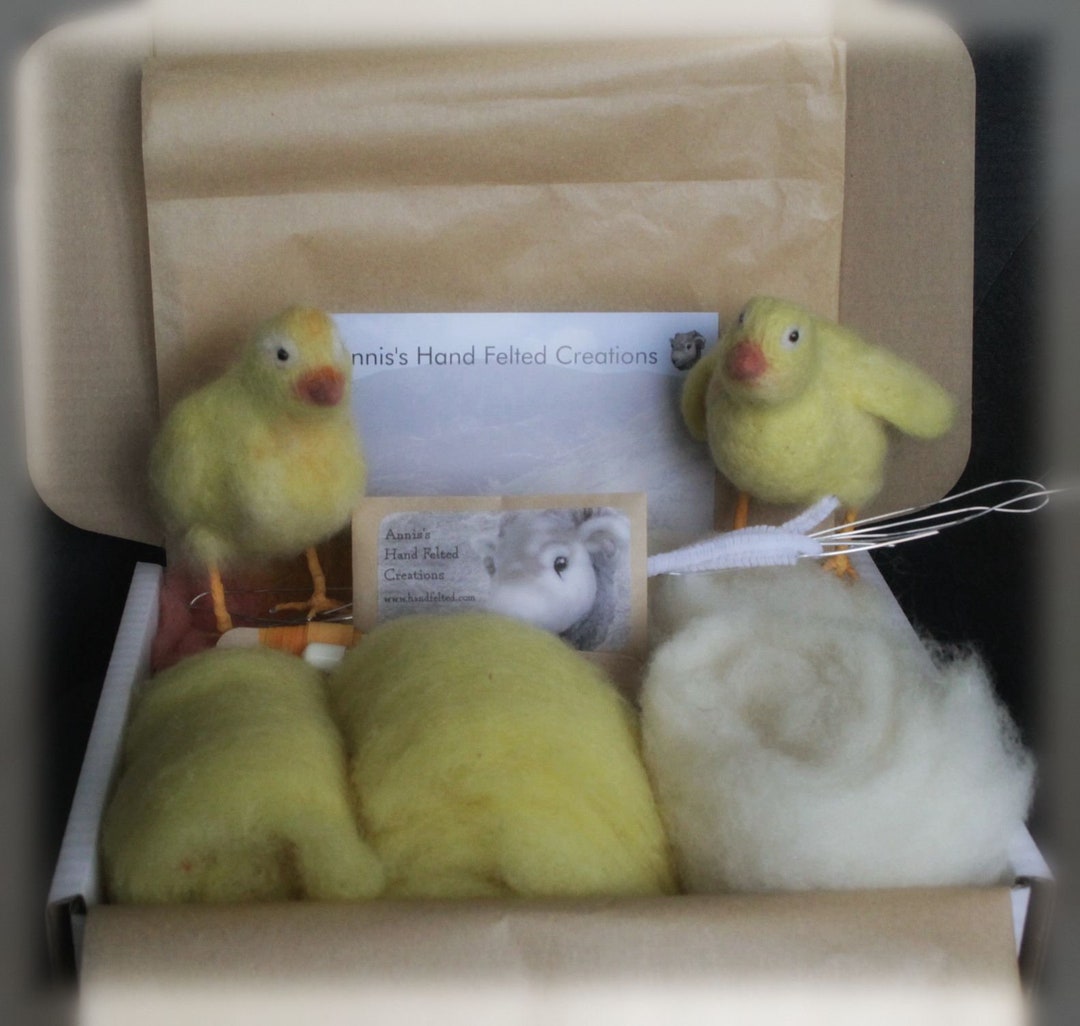 Two Cute Chicks, Needle Felting Kit - Etsy