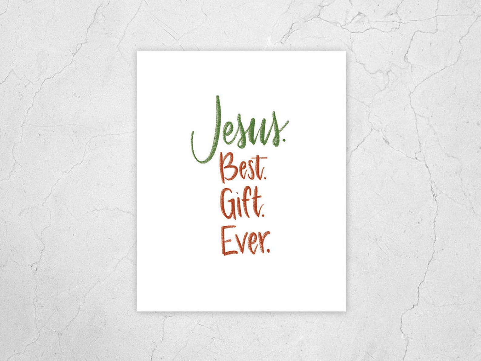 Jesus. Best. Gift. Ever. Holiday Print Christmas | Etsy