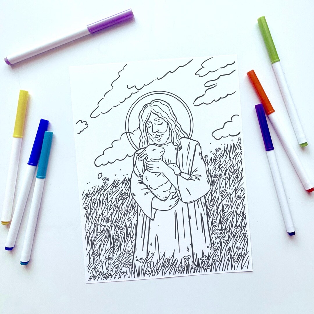 Lamb of God Coloring Page, Christian Church Activity, LDS Church, Jesus ...