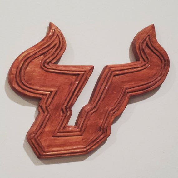 Hand Carved USF University of South Florida Logo Plaque | Etsy