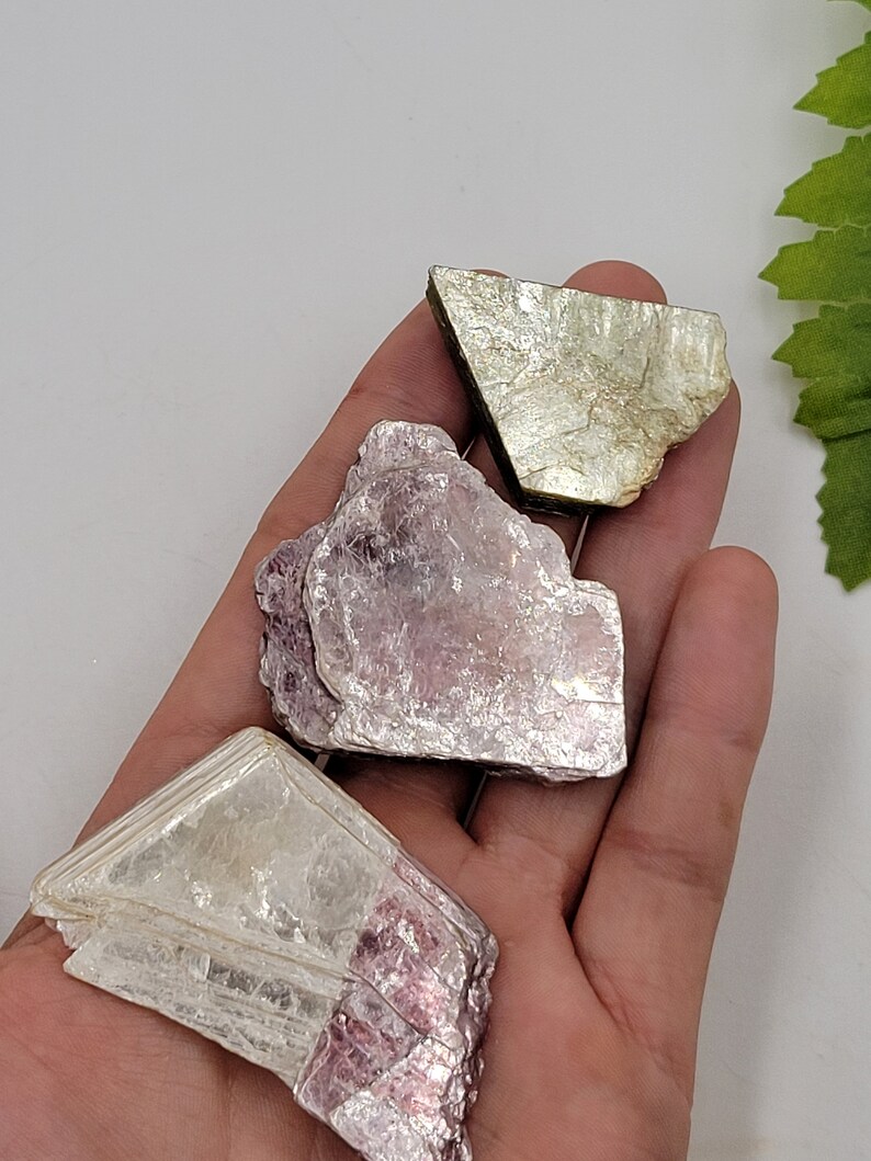 Raw Mica Set. Lepidolite Muscovite & Window Lepidolite. - Etsy