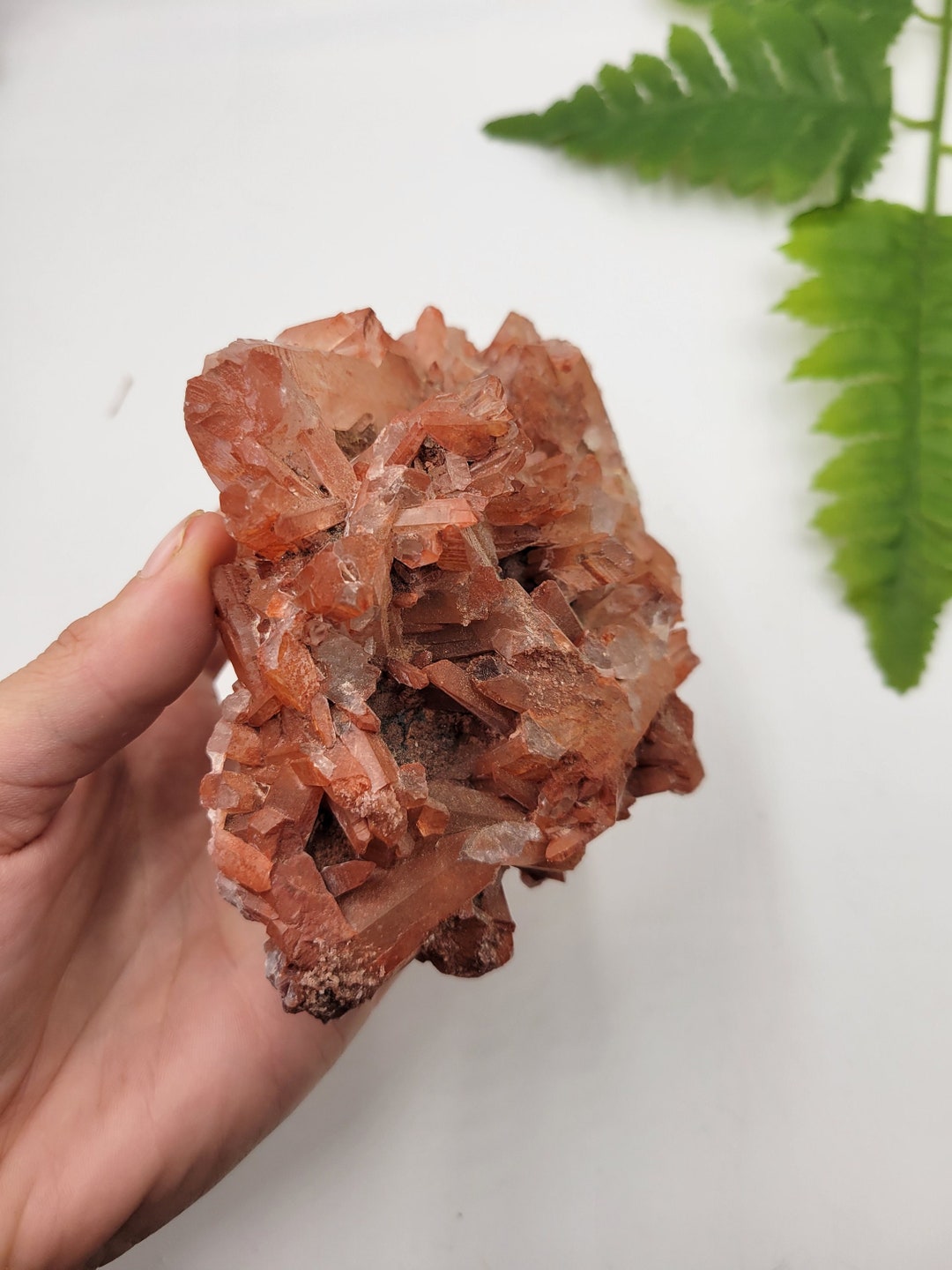 Red Quartz Cluster. Red Ferruginous Quartz Cluster. 100% Natural ...