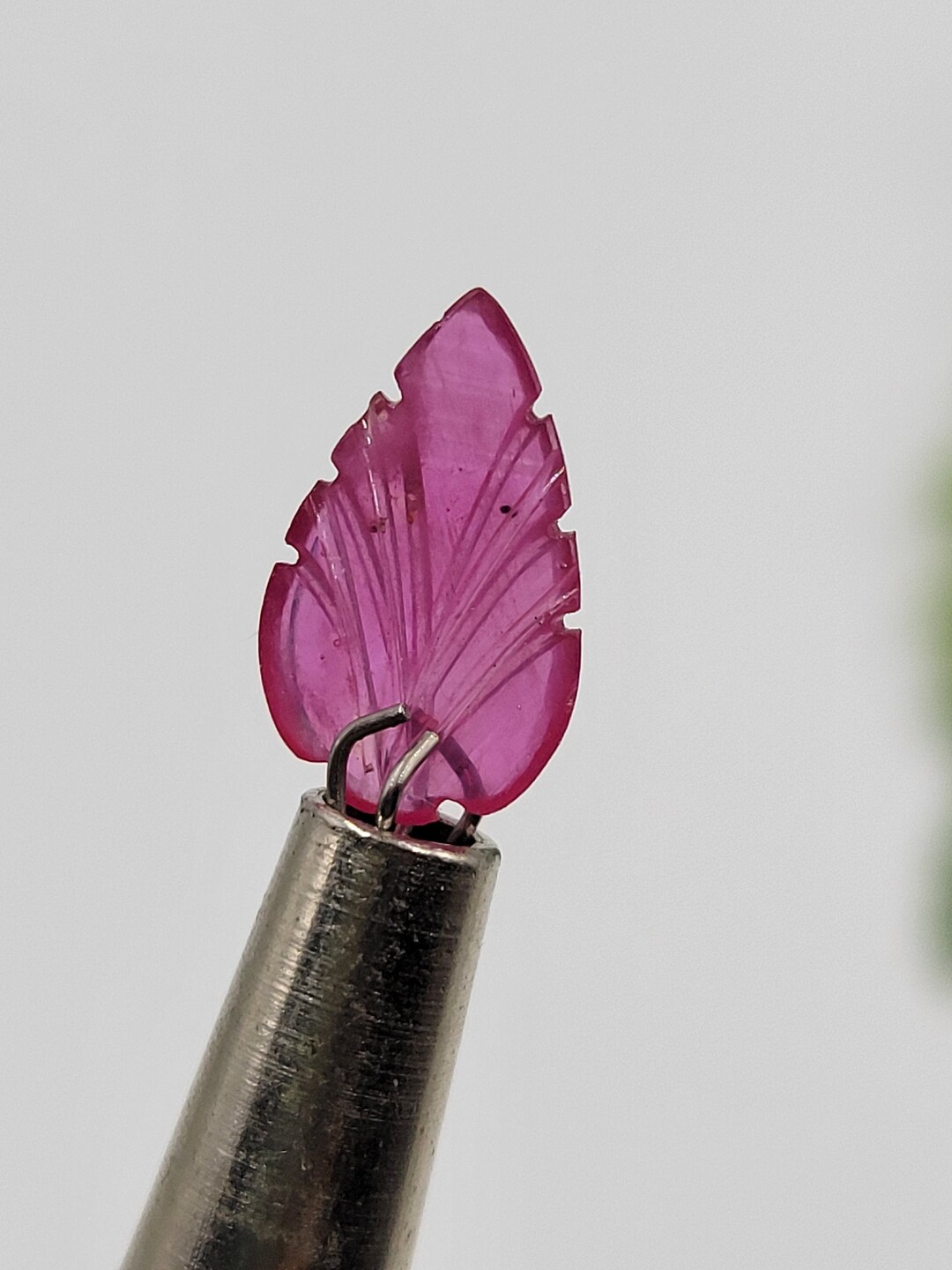 Buy Hand Carved Pink Tourmaline Leaf. 100% Natural Tourmaline. Gem ...