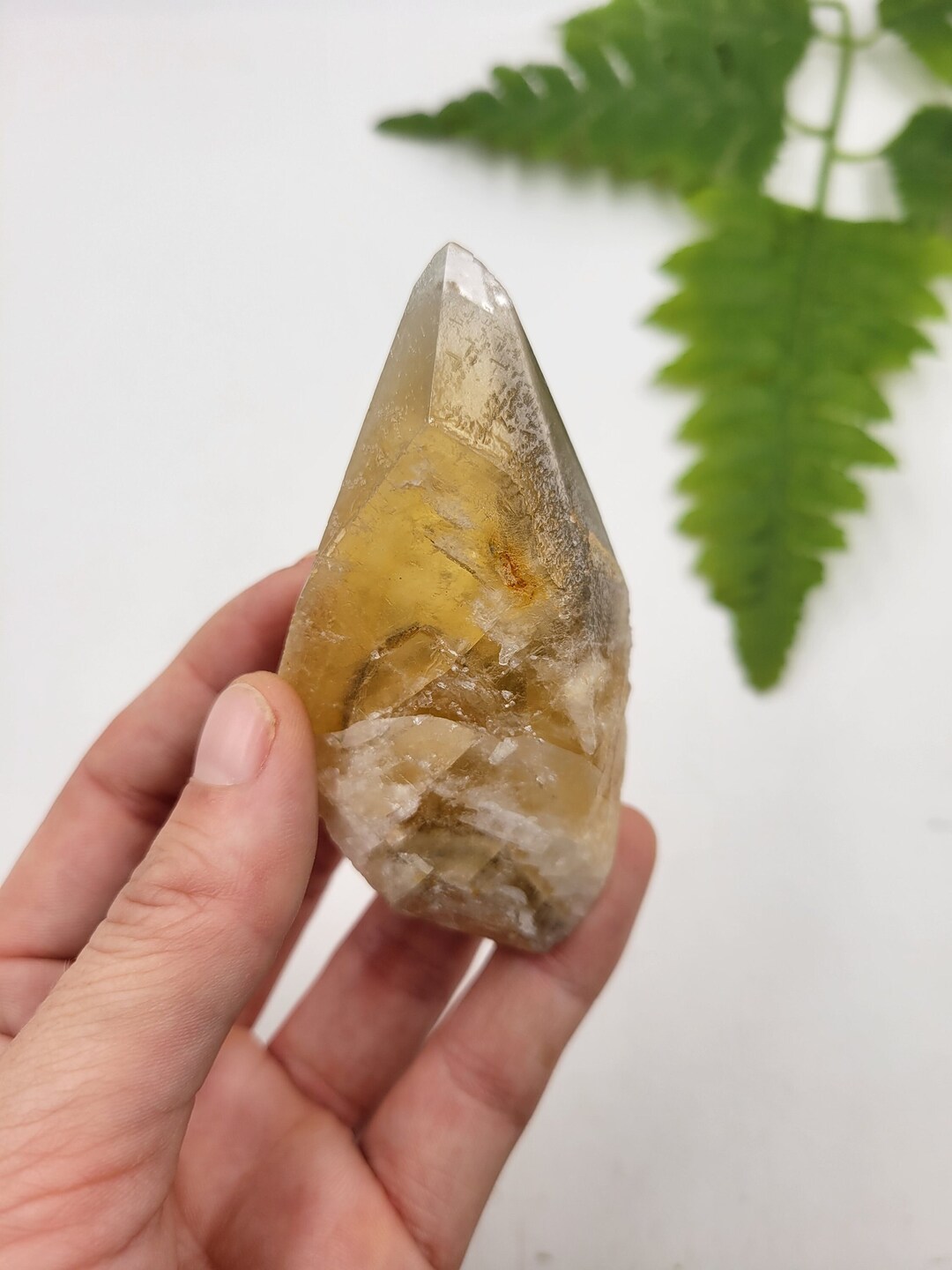 Yellow Dogtooth Calcite. Morocco. 100% Natural Formation. Terminated ...