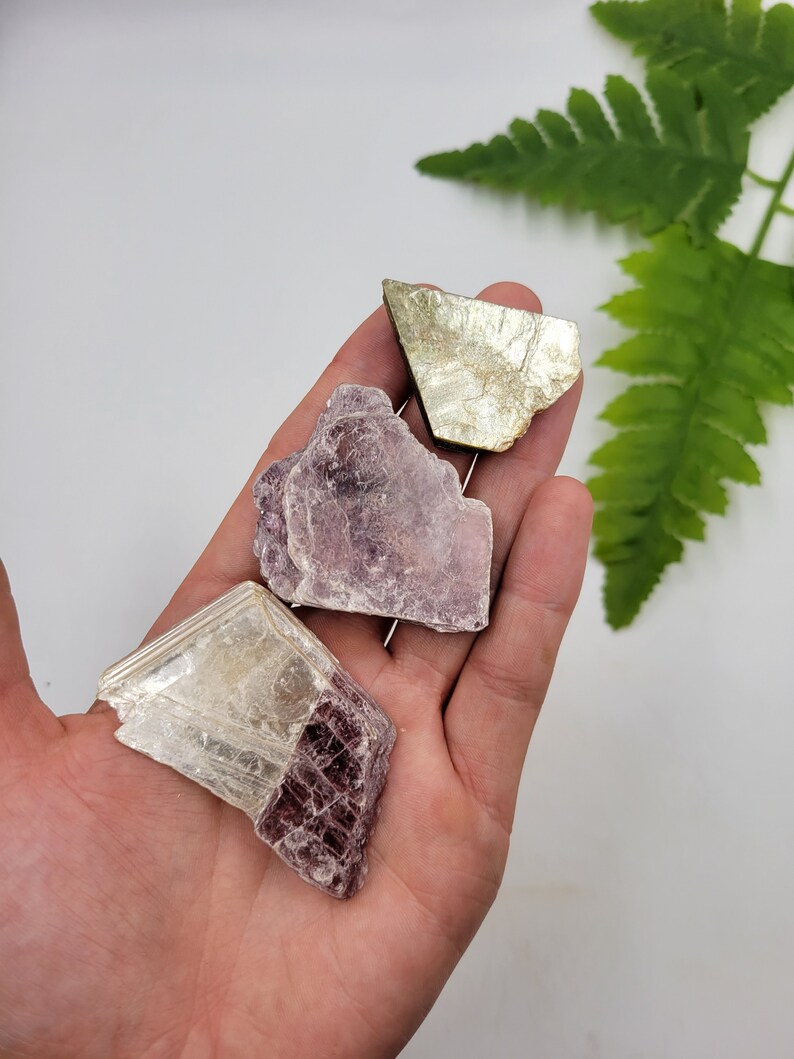 Raw Mica Set. Lepidolite Muscovite & Window Lepidolite. - Etsy