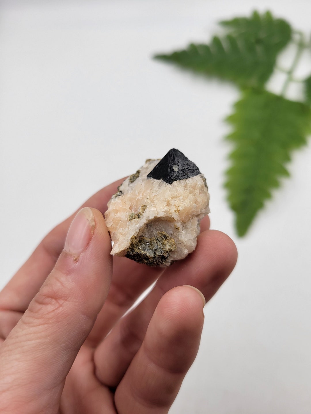 Black Spinel in Matrix. Raw Spinel. 100% Natural. Quebec, Canada. Old ...