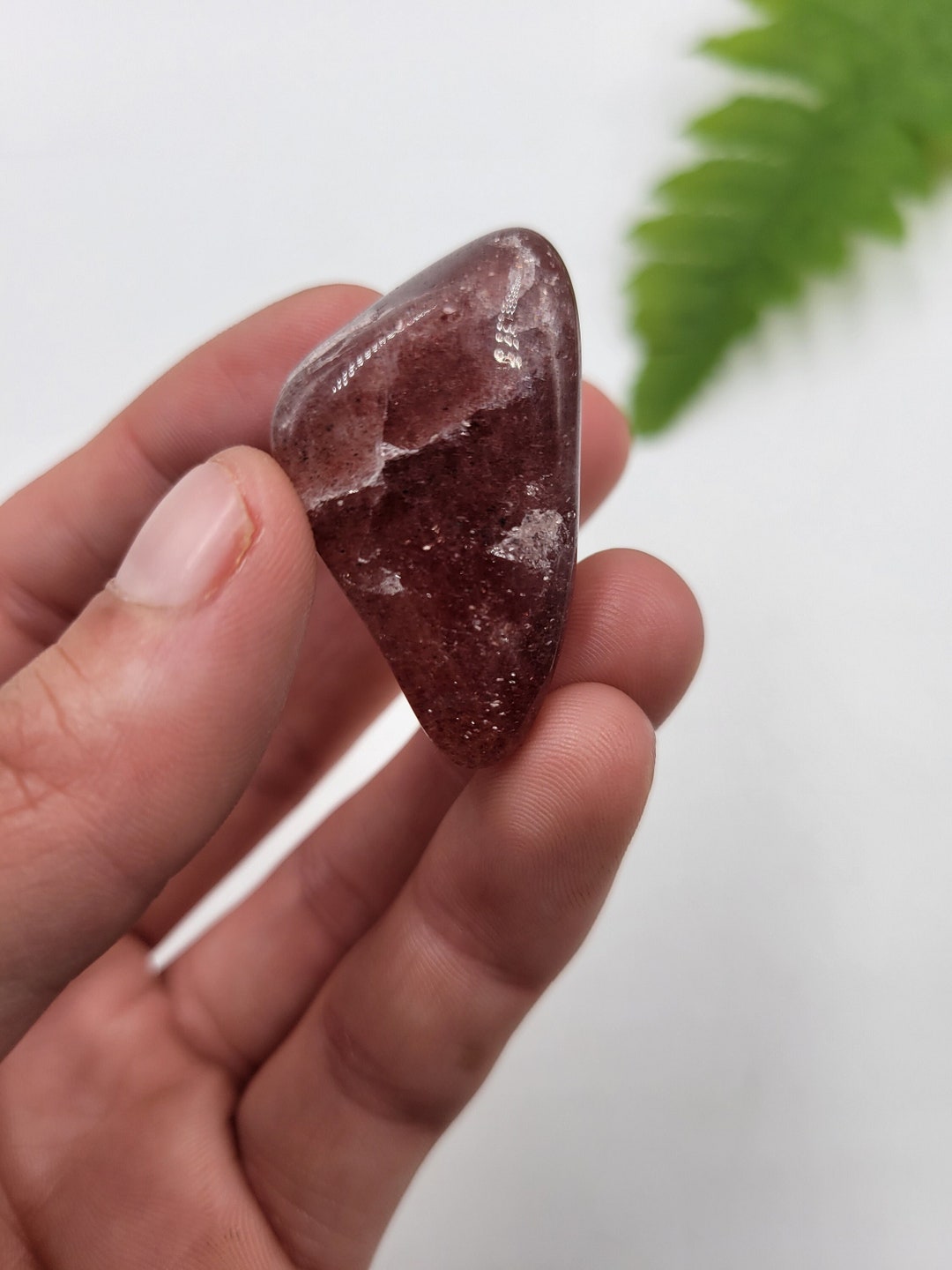 Tumbled Red Tanzberry Quartz. Included Quartz Rare. "strawberry Quartz ...