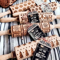 NEW Christmas Rolling Pin - Baking Gift for Bakers - Handmade Laser ...