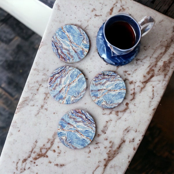Blue and White Coasters - Etsy