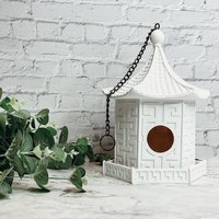 Pagoda Birdhouse, Hanging Cedar Bird House, Japanese Garden Decor - Etsy