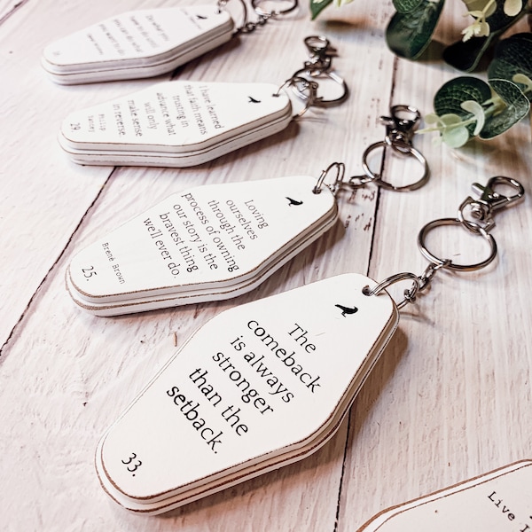 Quote Keychain - Etsy