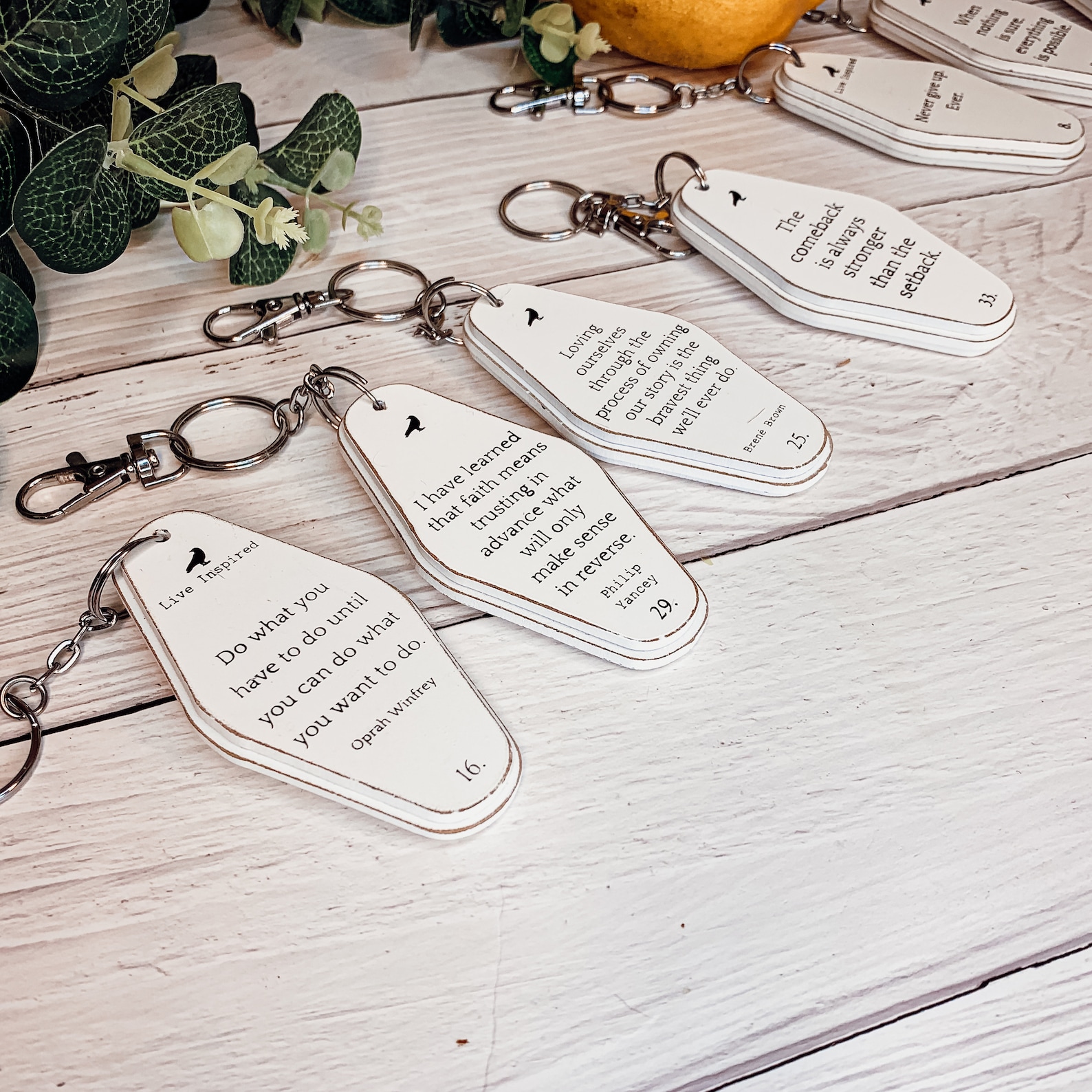 Keychains With Inspirational Quotes and Sayings Great Back to - Etsy